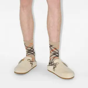 Burberry Suede Urchin Clogs - Bake