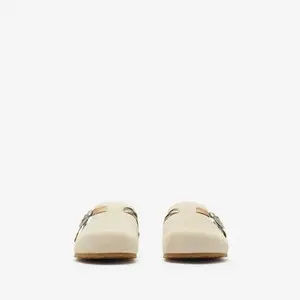 Burberry Suede Urchin Clogs - Bake