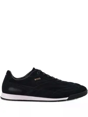 BOSS Suede Panelled Sneakers - Blue