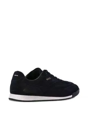 BOSS Suede Panelled Sneakers - Blue