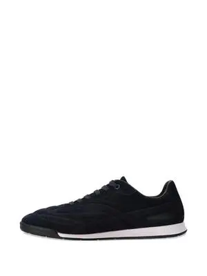 BOSS Suede Panelled Sneakers - Blue