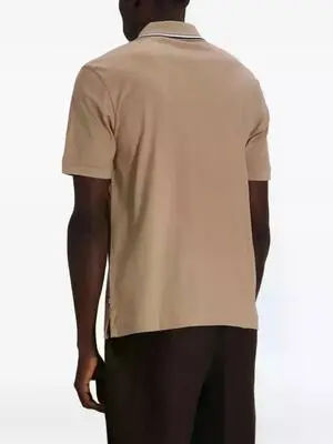 BOSS Paddy Contrasting-collar Polo Shirt - Neutrals