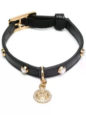 Versace Medusa-plaque Dog Collar - Black