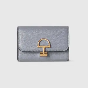 Gucci Softbit Card Case Leather - Grey