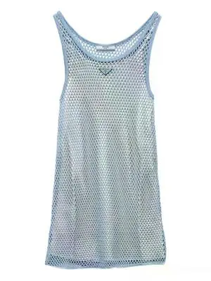 Prada Perforated Tank Mini Dress
