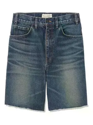 NILI LOTAN Distressed Denim Shorts