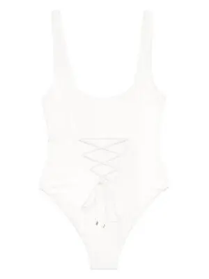 Kiki De Montparnasse Lace-up One-piece - Neutrals