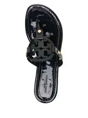Tory Burch Miller Patent Sandals - Blue