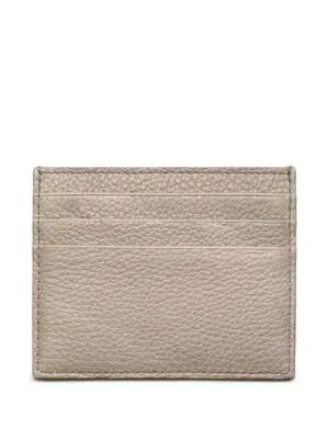 Prada Leather Card Holder - Grey
