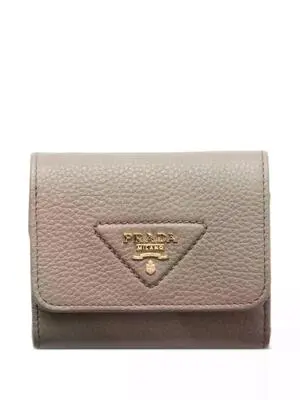 Prada Small Triangle-logo Wallet - Grey