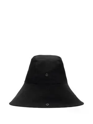Burberry Check Brim Gabardine Bucket Hat - Black