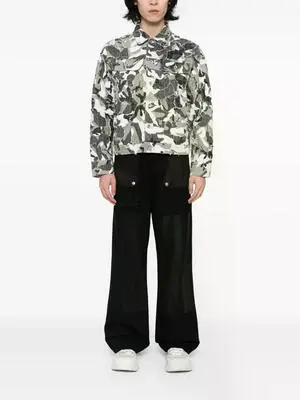 WHO DECIDES WAR Camo Trucker Jacket - Grey