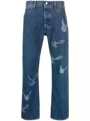 LEVI'S Logo-patch Straight-leg Jeans - Blue
