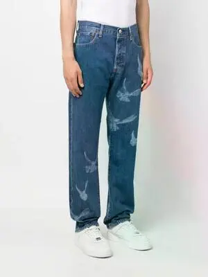 LEVI'S Logo-patch Straight-leg Jeans - Blue