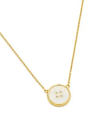Marc Jacobs The Button Pendant Necklace - White