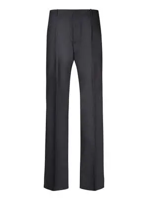 Emporio Armani Virgin Wool Trousers - Black