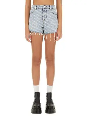 Alexander Wang T By Alexander Wang Denim Shorts Pink