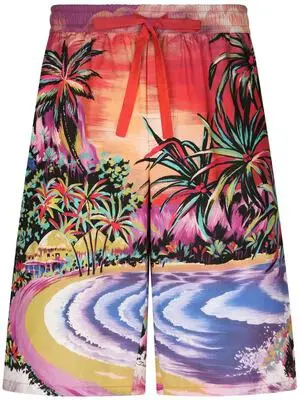 Dolce & Gabbana Printed Bermuda Shorts - Multicolour