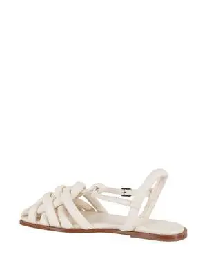 Hereu Square Toe Padded Fisherman Sandals - White