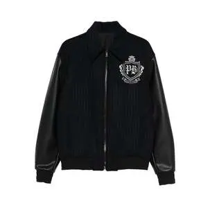 Balmain Pinstripe Jacket - Black