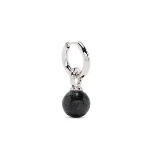 Tom Wood Tom Wood Sphere Hoop Earrings - Silver/black