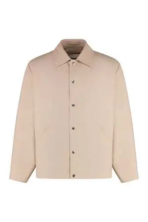 JIL SANDER Button-front Cotton Jacket - Beige