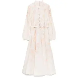 Zimmermann Printed Jacket Dress With Belted Waist - Pink