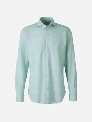 VINCENZO DI RUGGIERO Floral Cotton Shirt - Mint Green