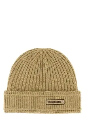 BURBERRY Camel Wool Burberry Beanie