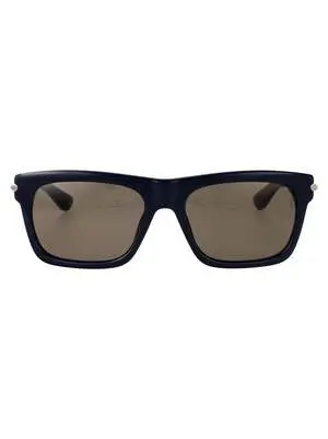 Alexander McQueen Alexander McQueen AM0495S Sunglasses - Blue-blue-brown