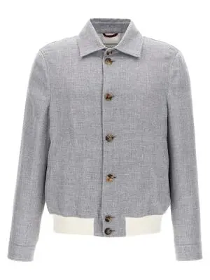 Brunello Cucinelli Diagonal Jacket - Gray