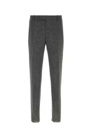 Alexander McQueen Embroidered Wool Cigarette Pants - Multicolor