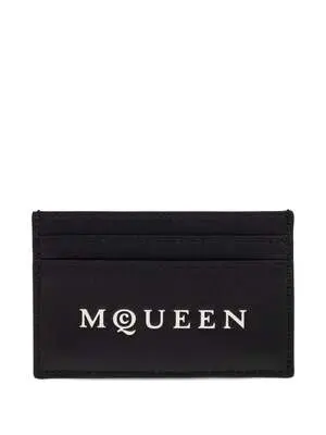Alexander McQueen Alexander McQueen Leather Cardholder Nero E Grigio