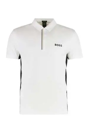 BOSS Technical Fabric Polo Shirt White