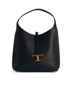 TOD'S Small Leather Shoulder Bag - Black