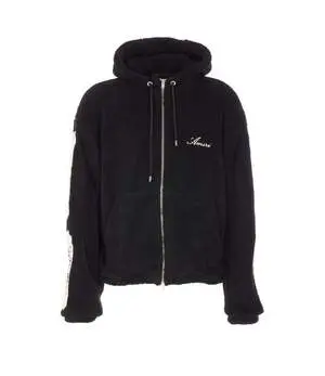 Amiri Bones Fleece Zip Hoodie - Black
