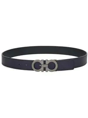 FERRAGAMO Gancini Reversible Belt - Nero Midnight