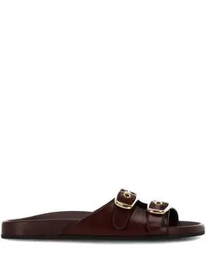 Chloé Polly Flat Mules - Red