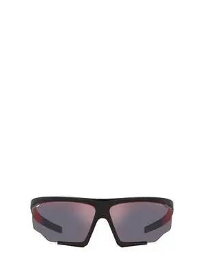 Prada Prada Linea Rossa Rectangular Sunglasses - Black Rubber