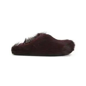 Marni Calf Hair Fussbett Mules - Red