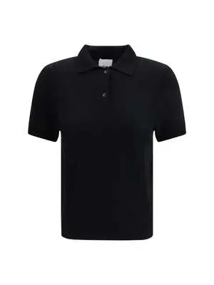 ALLUDE Cashmere Polo Shirt - Black