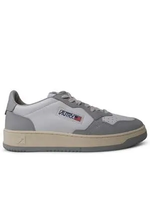 AUTRY Medalist Two-Tone Leather Sneakers - Grey