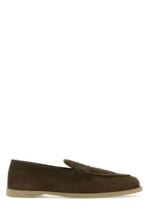 John Lobb Pace Mud Suede Loafers