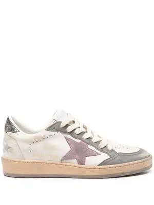 GOLDEN GOOSE Panelled Suede Sneakers - Beige