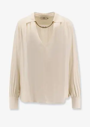 Elisabetta Franchi Elisabetta Franchi Viscose Georgette Shirt - Beige