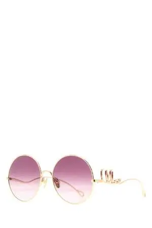 Chloé Round Frame Sunglasses - Gold