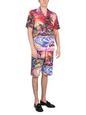 Dolce & Gabbana Bermuda Shorts With Hawaii Print - Multicolour