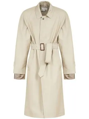 MAISON MARGIELA Maison Margiela Cotton-Blend Trench Coat - Grey