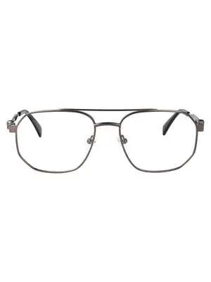 Alexander McQueen Alexander McQueen Optical Glasses AM0538O 001 Ruthenium Ruthenium Transparent