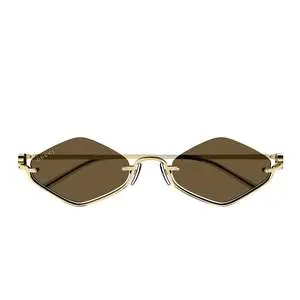 Gucci Irregular Sunglasses - Gold